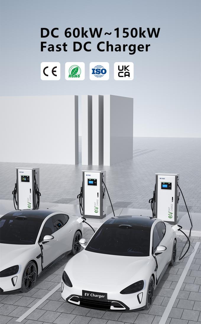 60kW~150kW DC EV Charger Pile Double Charging Gun Floor Mounted DC Fast Electric Car Charging ...