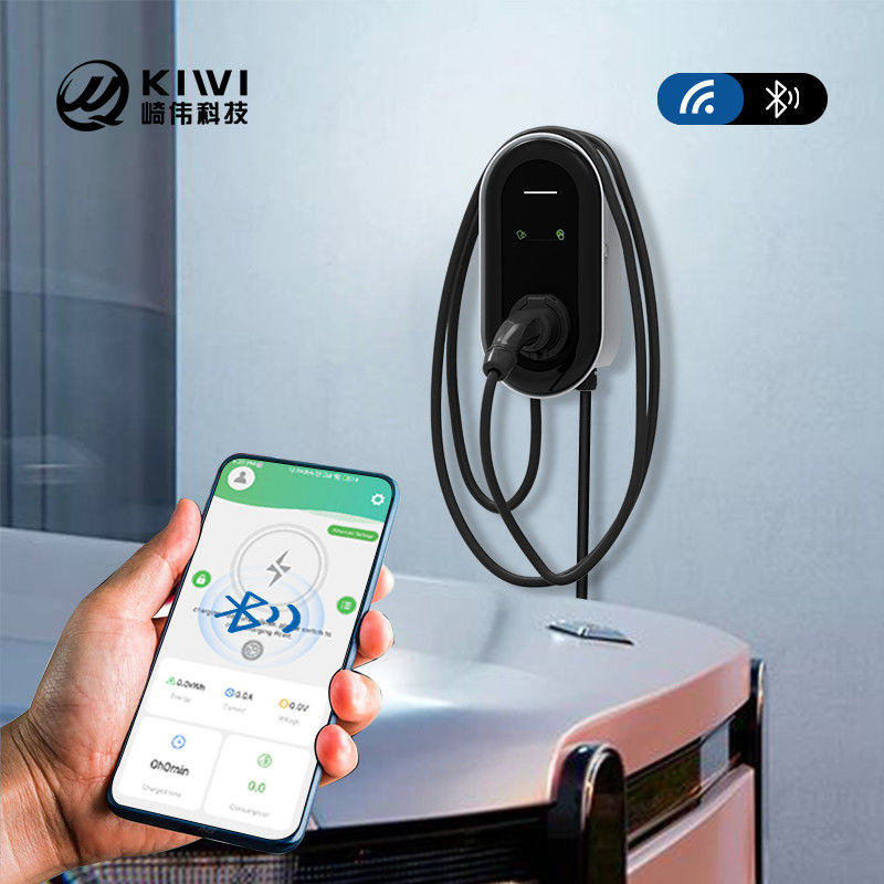 Electric Car AC Wallbox Wall Mount Evse Charger 7KW J1772 Level 2 32A ...